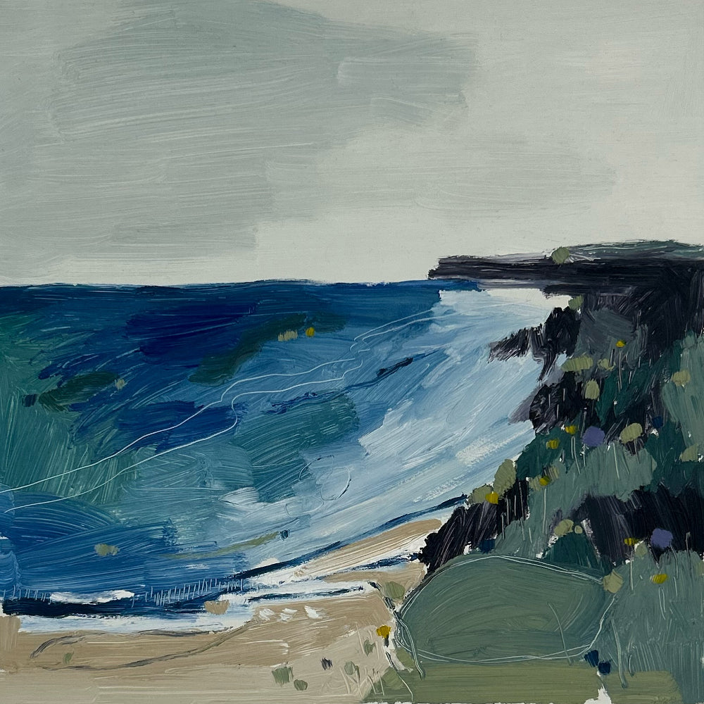 Cliffside Fields in Green – Terrace Gallery Cornwall